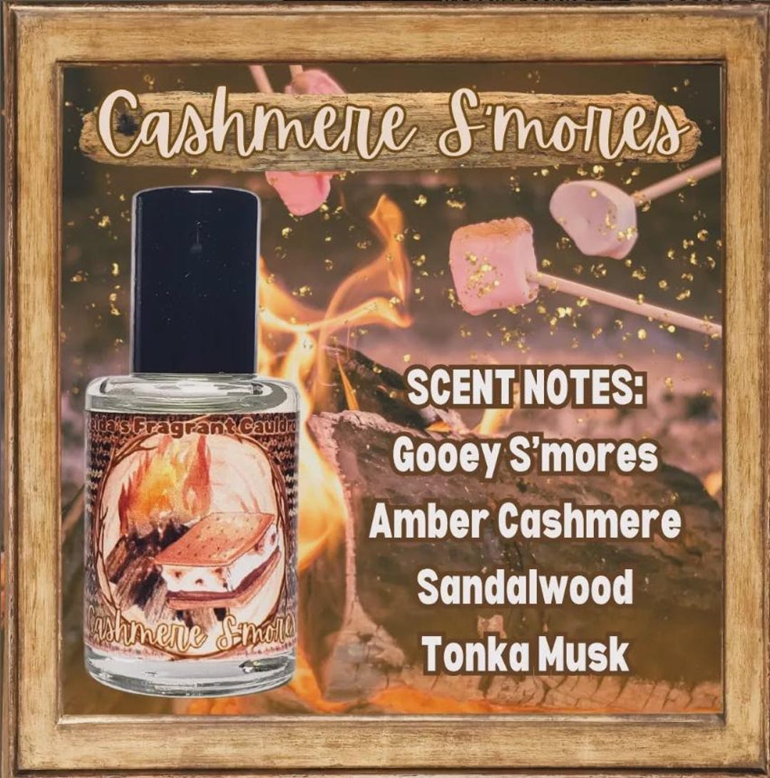 S'mores Perfume | Handmade Chocolate Marshmallow, Amber, Sandalwood - Etsy
