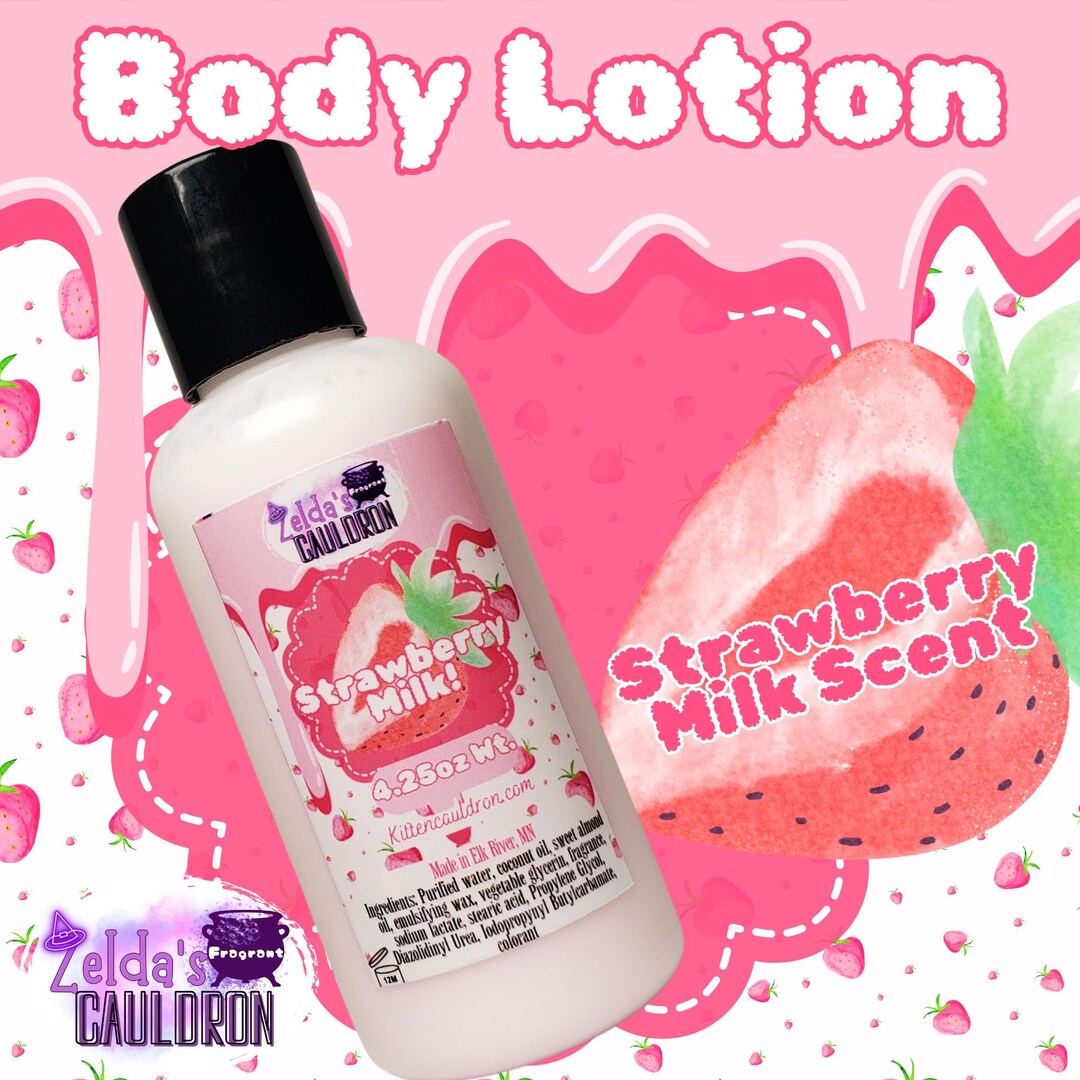 Strawberry Milk Body Lotion Made From Scratch Shea Butter Almond Oil ...