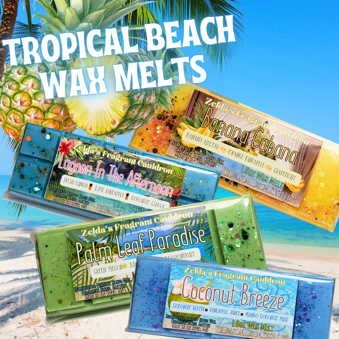 Tropical Beach Wax Melt Snap Bars | Choose Scent in Drop Down | Coconut ...