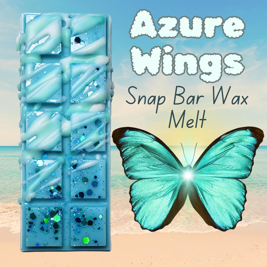 Azure Wings Wax Melt Snap Bar | Fresh Ocean Waves | Citrus Cucumber ...