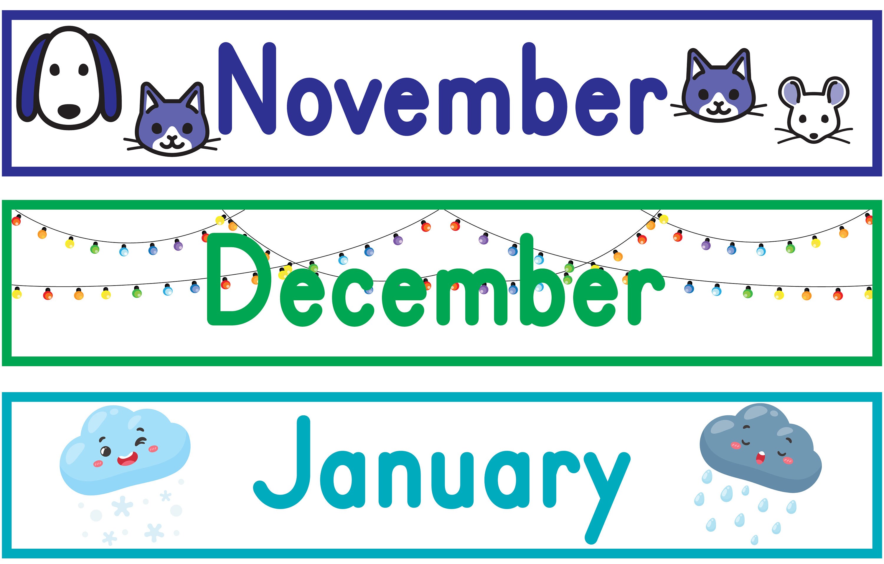 Classroom Calendar | Paint Chip Theme Classroom Calendar | Rainbow ...