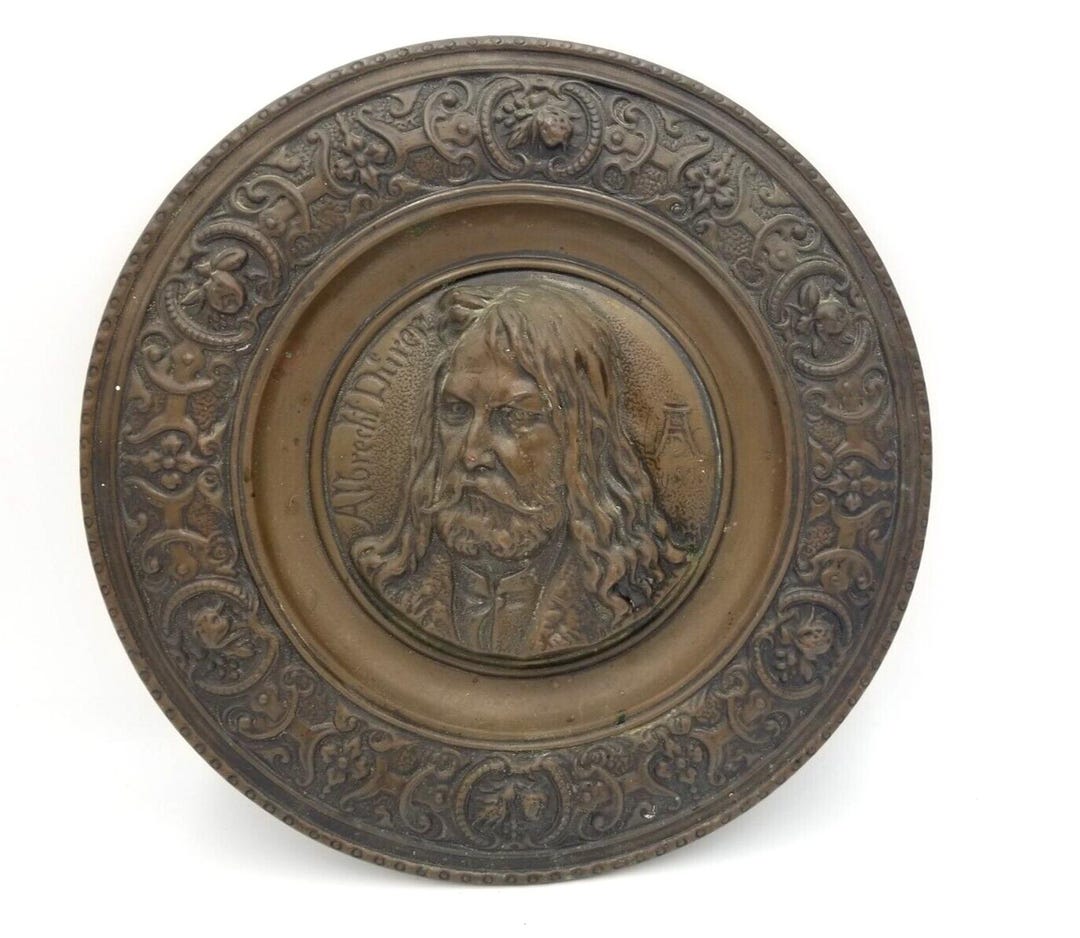 Antique Albrecht Durer Brass Stamped Wall Plate Plaque 1900s 11 1/2 - Etsy
