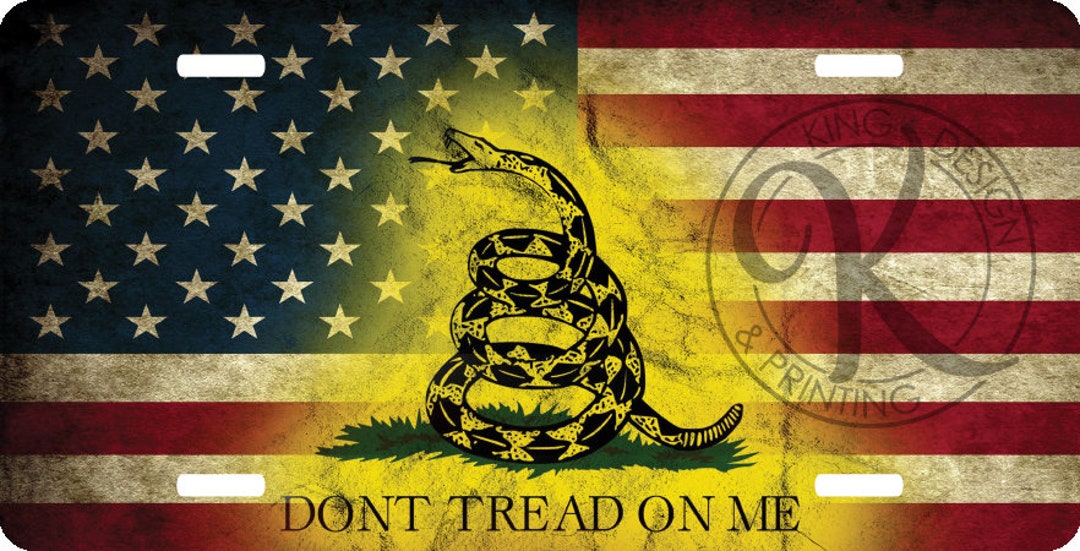 American/gadsden Flag Vanity License Plate Download - Etsy