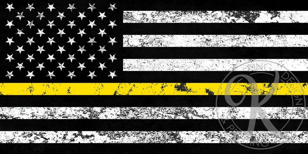 Thin Yellow Line Dispatcher Flag License Plate Download - Etsy