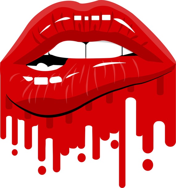 Dripping Red Lips Digital Download - Etsy
