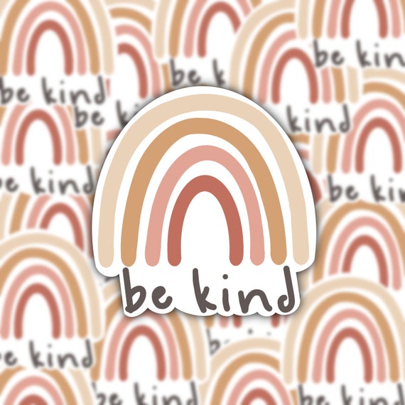 Be Kind Rainbow Sticker | Etsy
