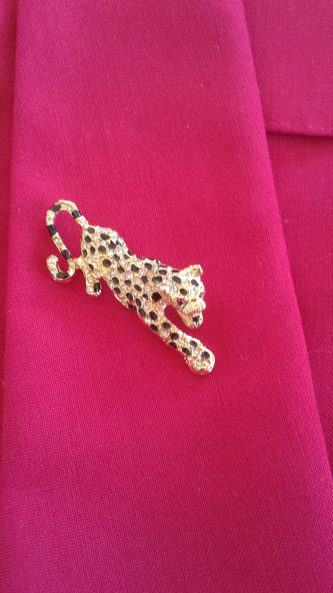 Tiger Pin Black and Gold With Ruby Eyes - Etsy