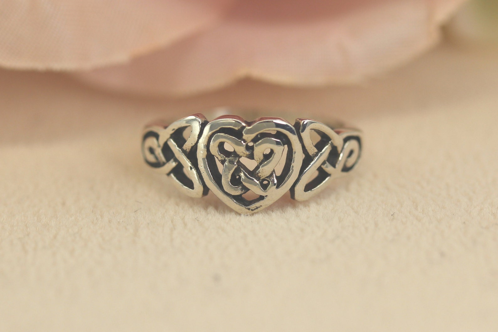 Celtic Trinity Knot Heart Infinity Sterling Silver Love and | Etsy