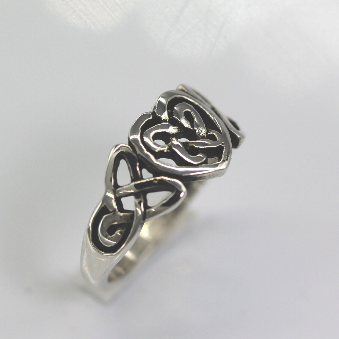 Celtic Trinity Knot Heart Infinity Sterling Silver Love and | Etsy