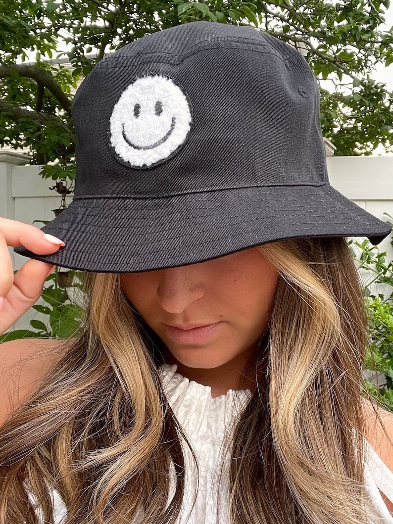 Smiley Face Bucket Hat - Etsy