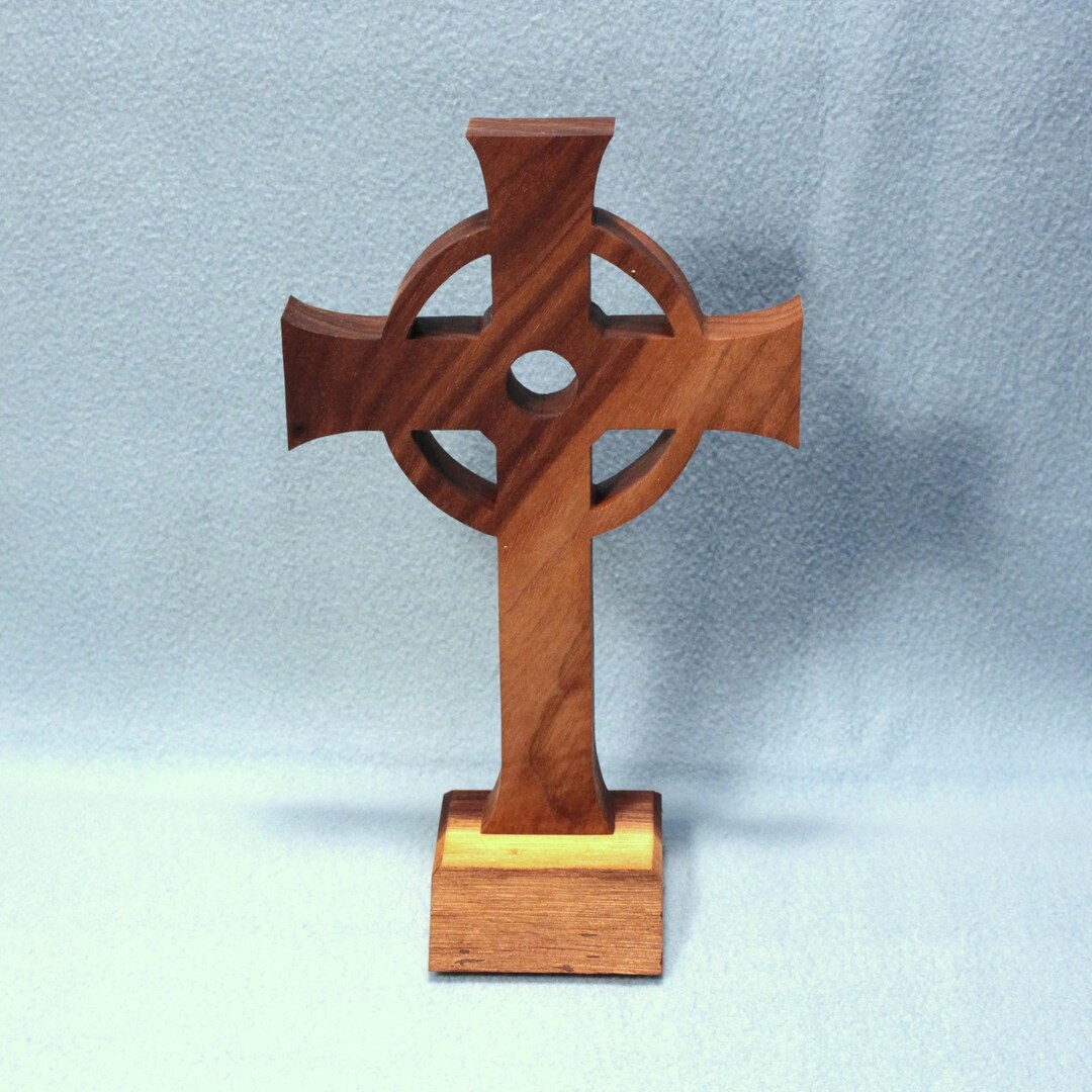 Cross on a Live Edge Stand - Celtic - Walnut - Etsy