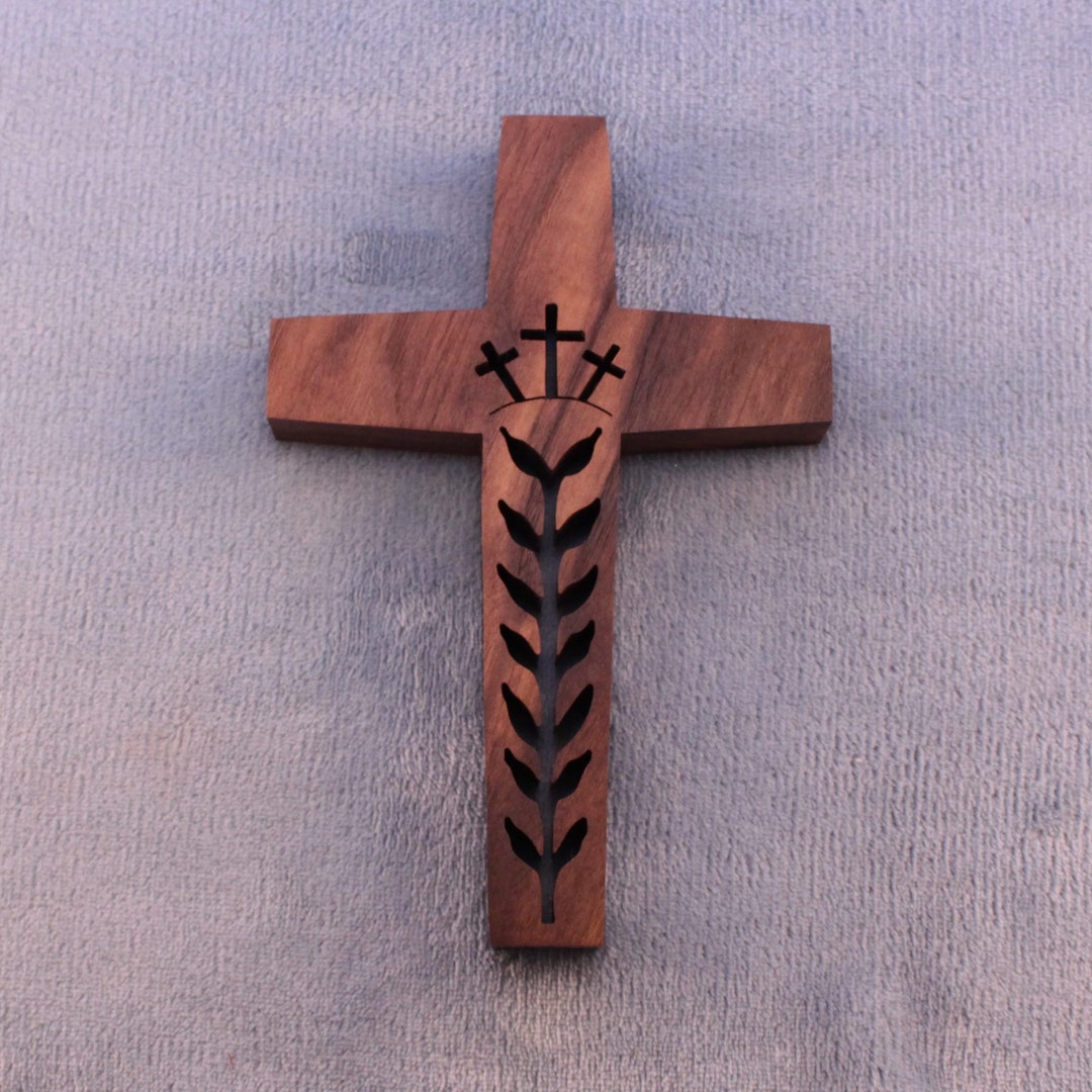 Cross - Calvary - Walnut - Etsy