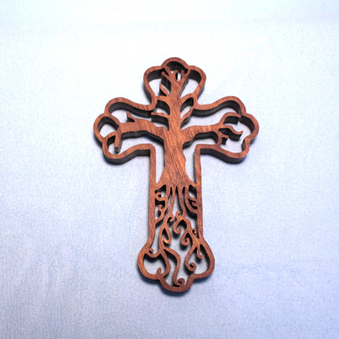 Cross tree of Life Walnut - Etsy
