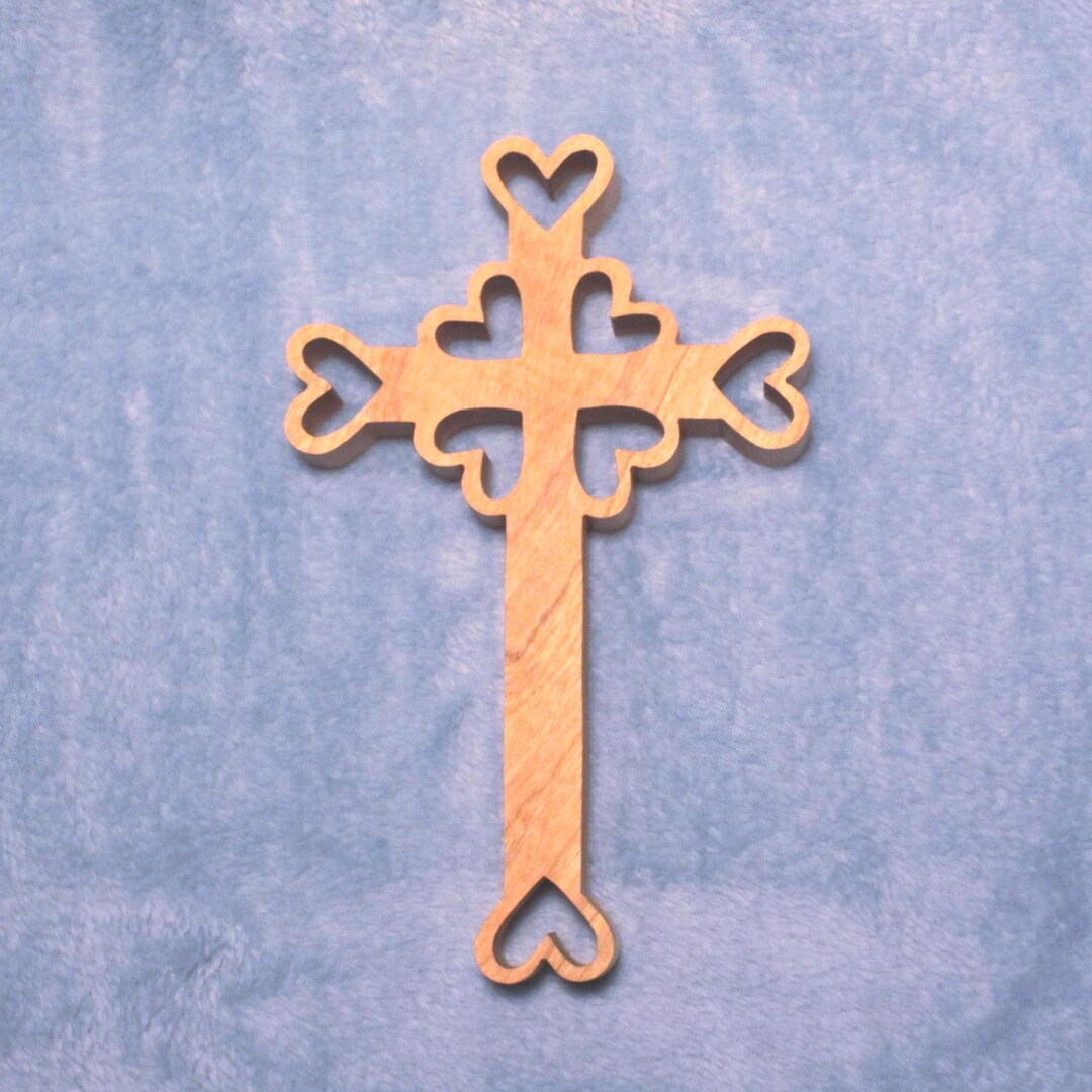 Cross - Hearts - Cherry - Etsy