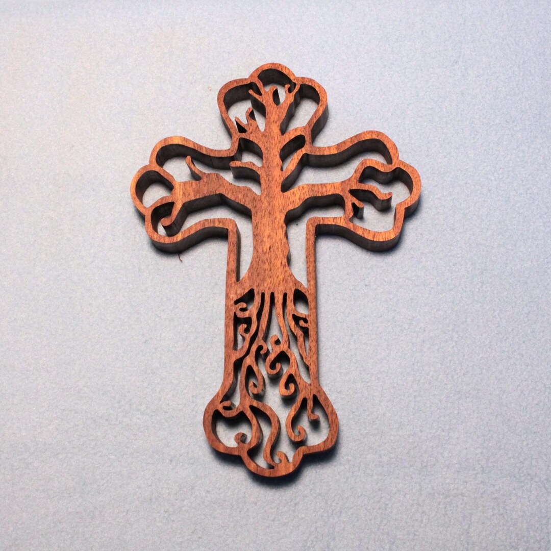 Cross tree of Life Walnut - Etsy