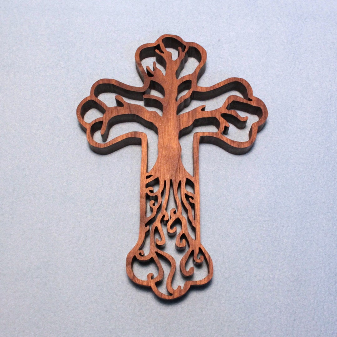 Cross tree of Life Walnut - Etsy