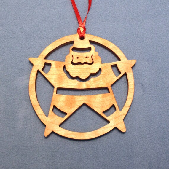 Ornament Santa Star Maple - Etsy