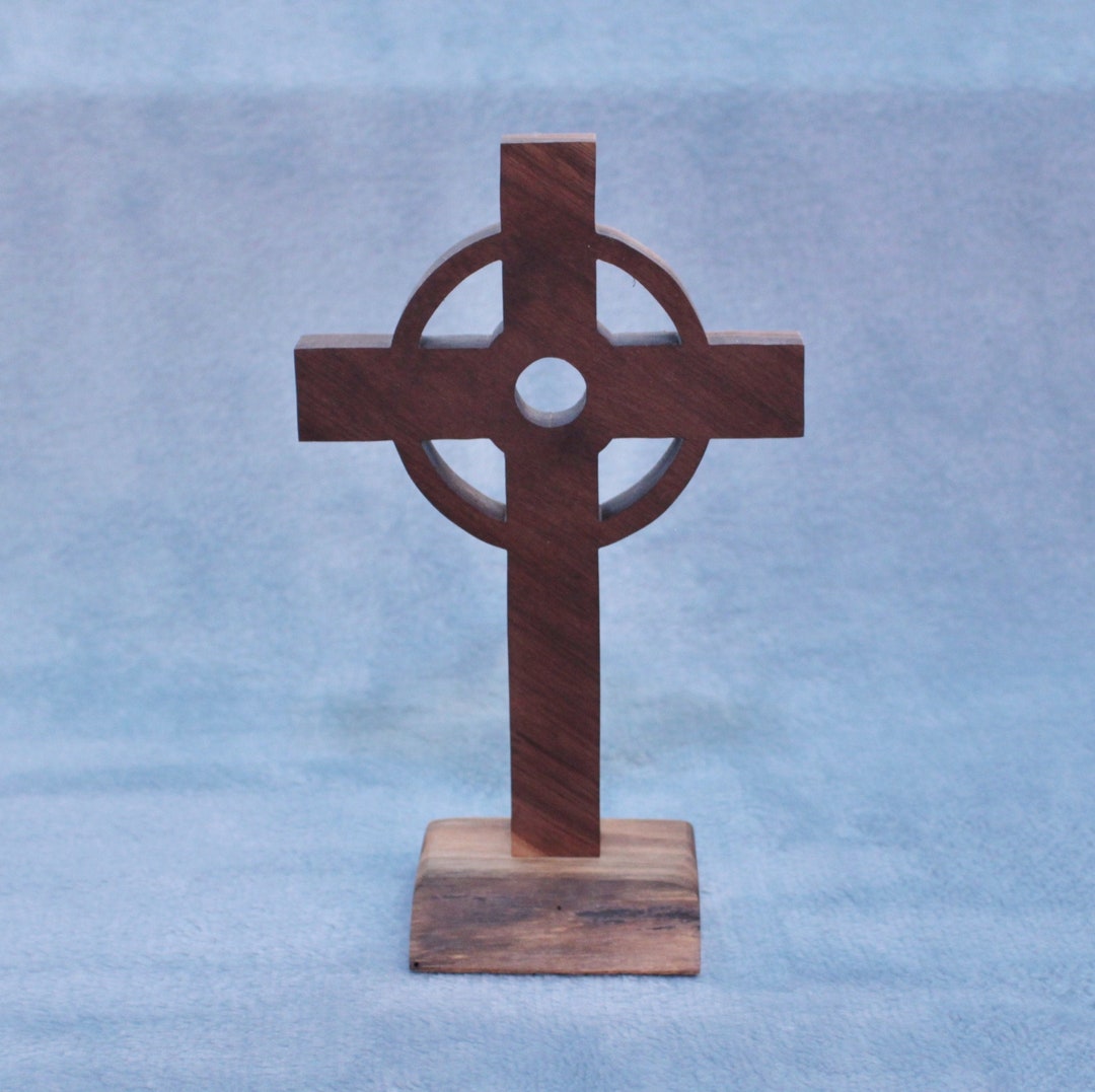 Cross on a Live Edge Stand - Celtic - Walnut - Etsy