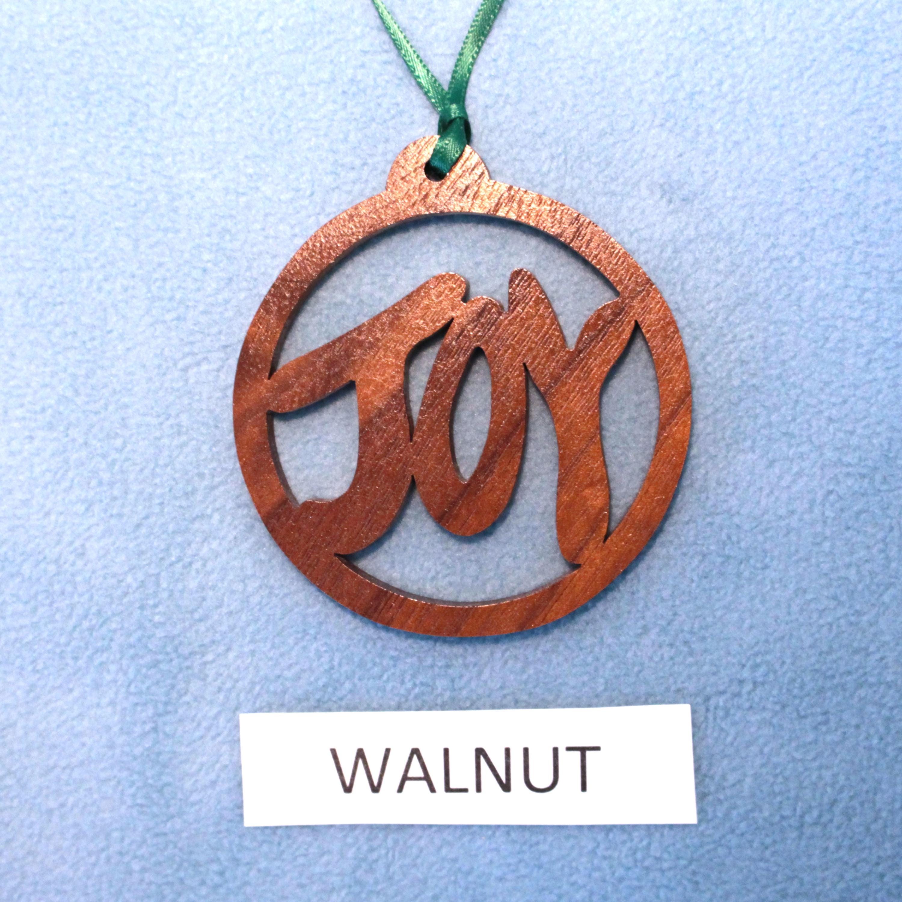 Ornament - Joy - Various Woods - Etsy