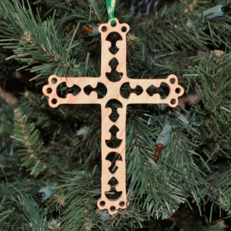 Ornament Trinity Cross Maple - Etsy
