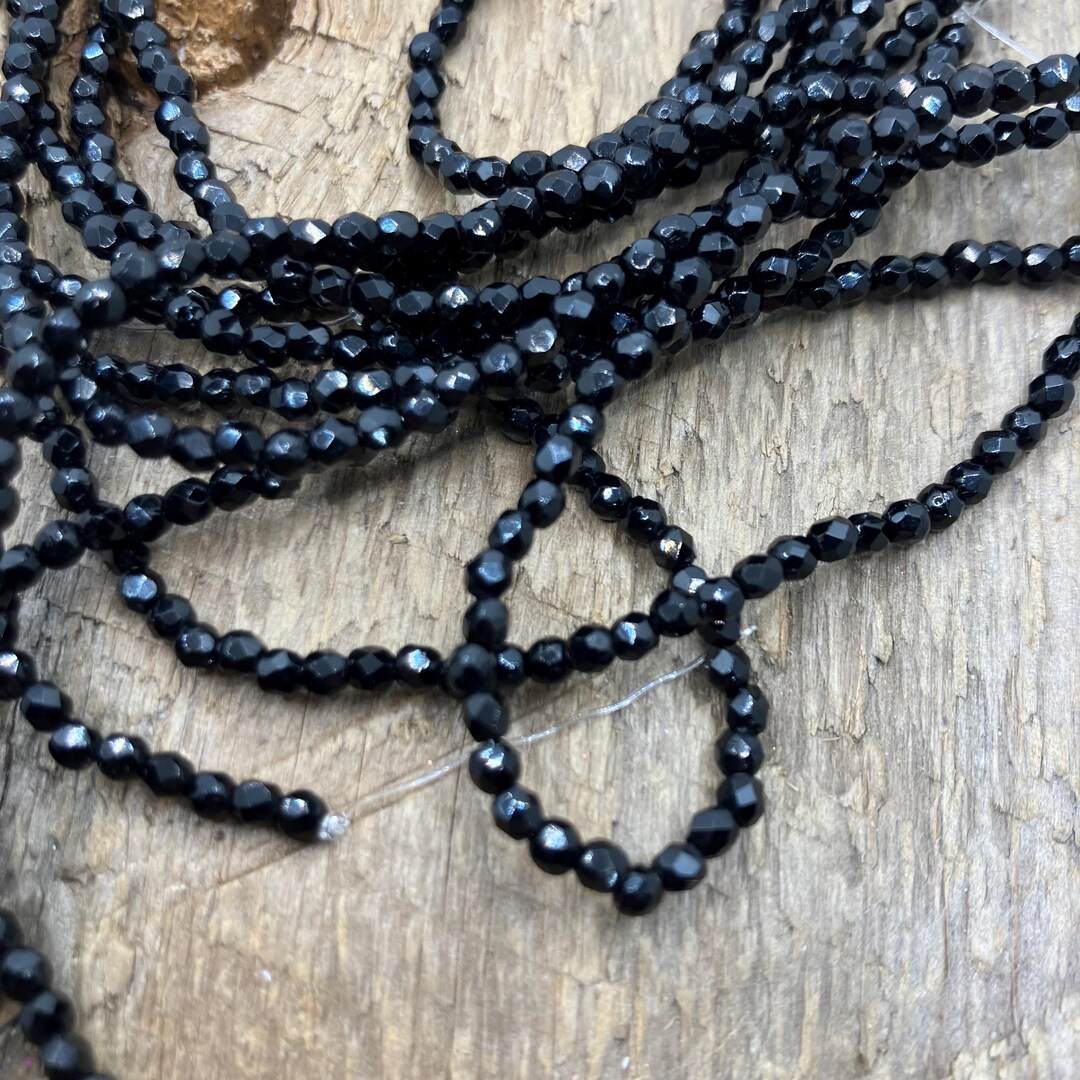 2mm Fire-polish Round, Quantity Discounts Bulk Jet Black - Etsy