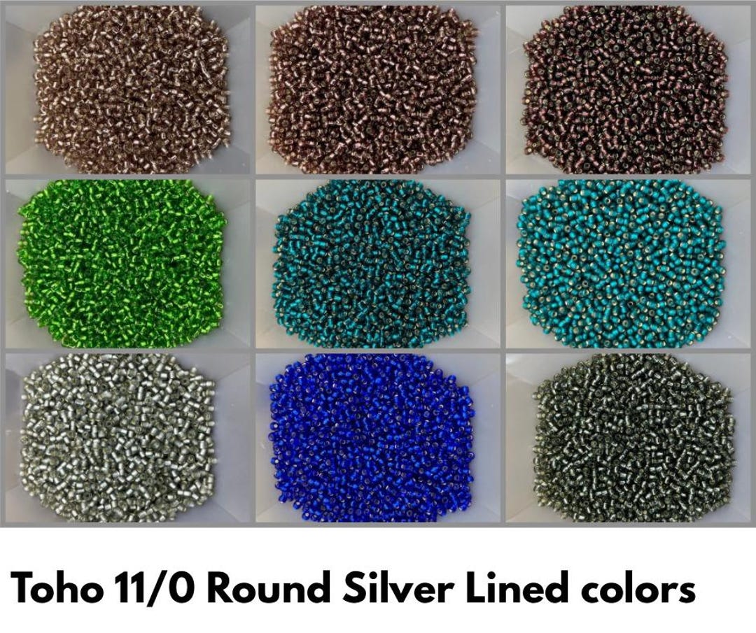 Toho 11/0 Seed Beads / Silver Lined Variety of Colors / Choose Your ...