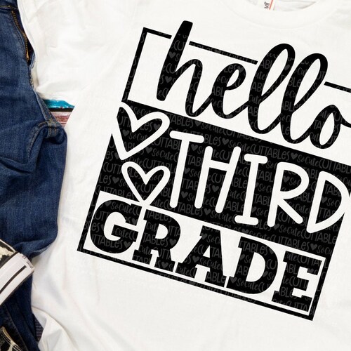 Back to School 3rd Grade Svg Hello Third Grade School Svg - Etsy