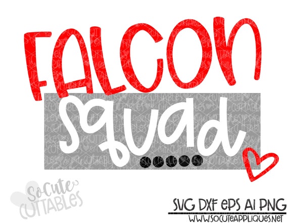 Falcon Squad SVG Falcon Team Spirit Svg Football SVG - Etsy