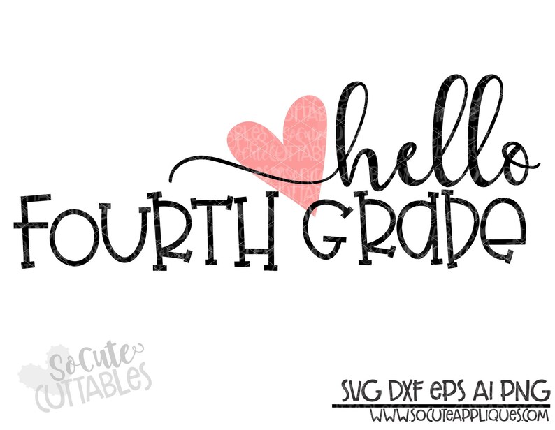 Back to School Hello Fourth Grade 4th Grade Svg School Svg - Etsy