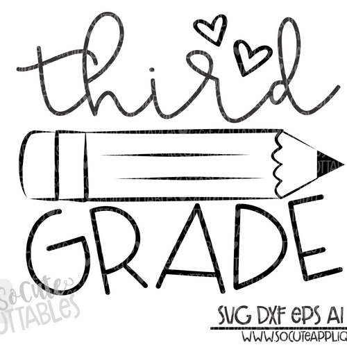 Hello Third Grade Svg Back to School Svg 3rd Grade Svg - Etsy