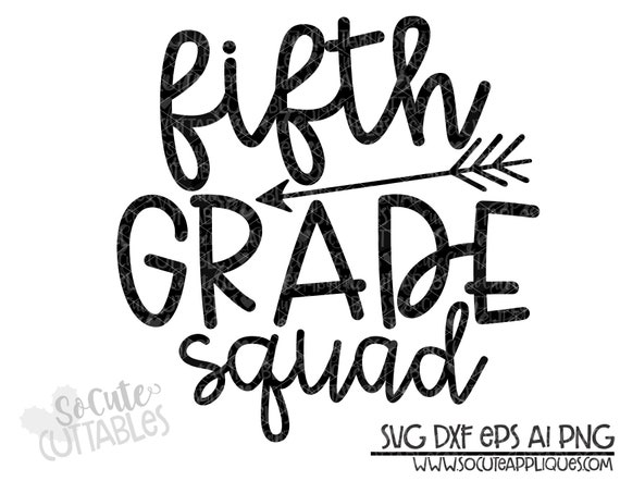 Fifth grade squad svg Fifth grade svg Cut file Fifth grade teacher svg ...