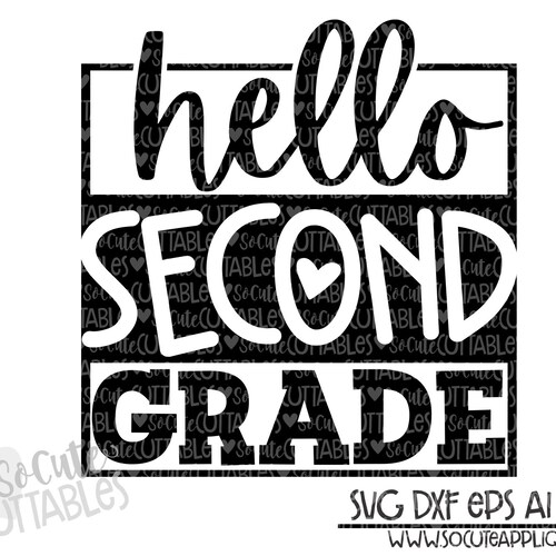 Second Grade SVG Back to School SVG 2nd Grade Shirt | Etsy