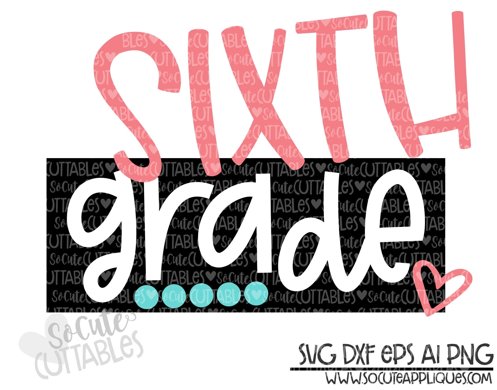 Back to School 6th Grade Svg School Svg Teacher Svg Sixth - Etsy