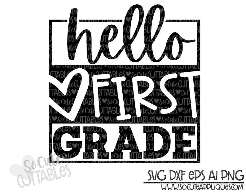 Back to School Hello 1st Grade Svg Hello First Grade School - Etsy