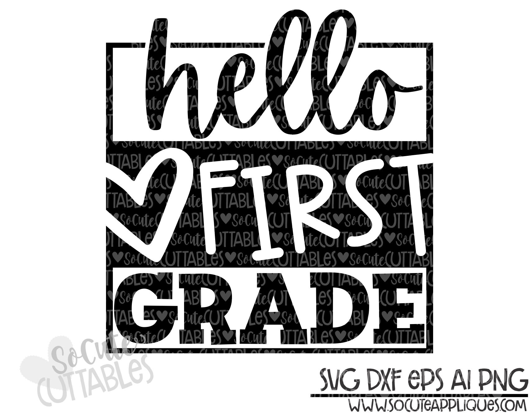 Back to School Hello 1st Grade Svg Hello First Grade School | Etsy