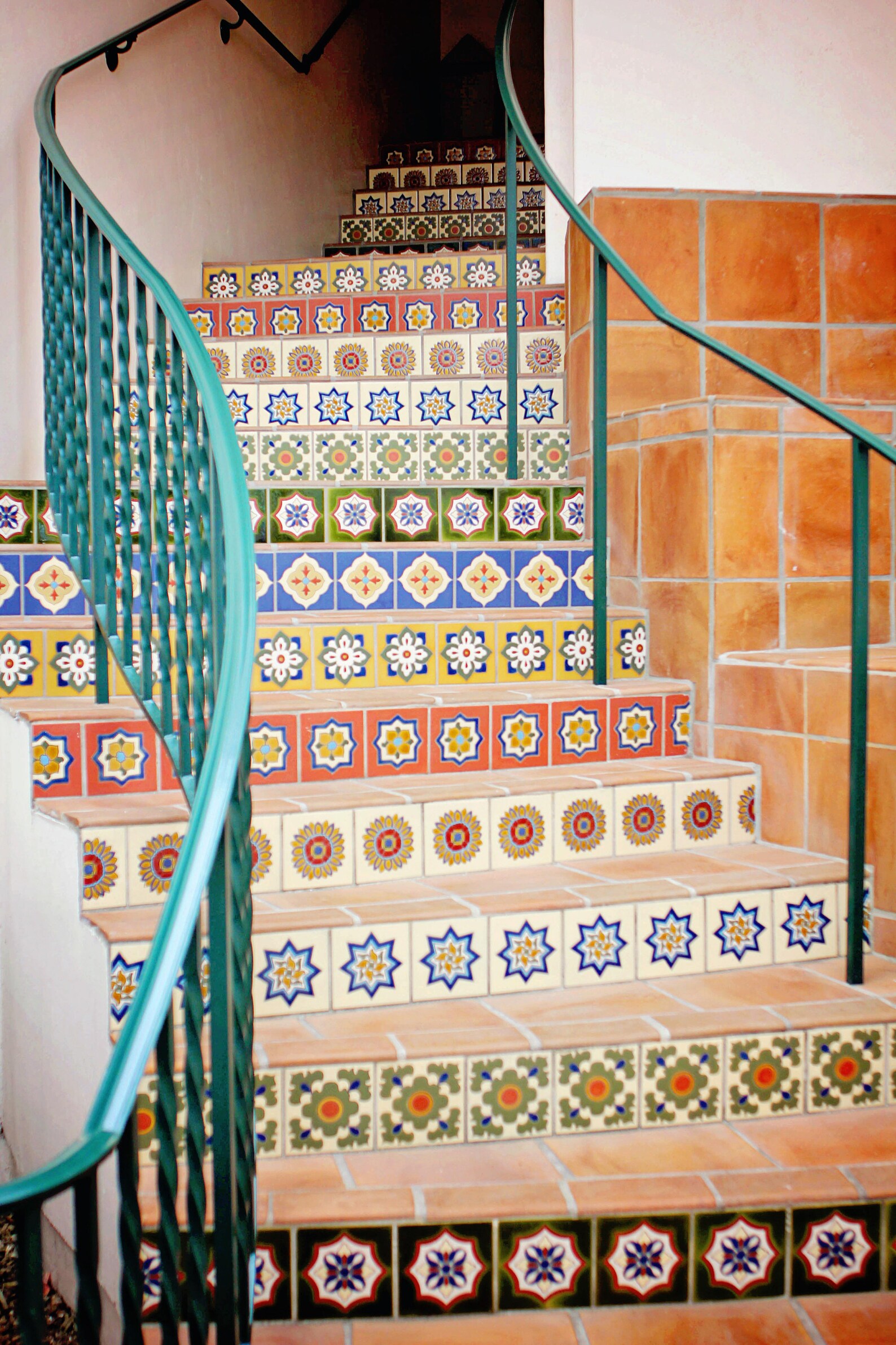 Santa, Barbara Staircase, Mexican Tiles, Spanish Tiles, Turquoise ...