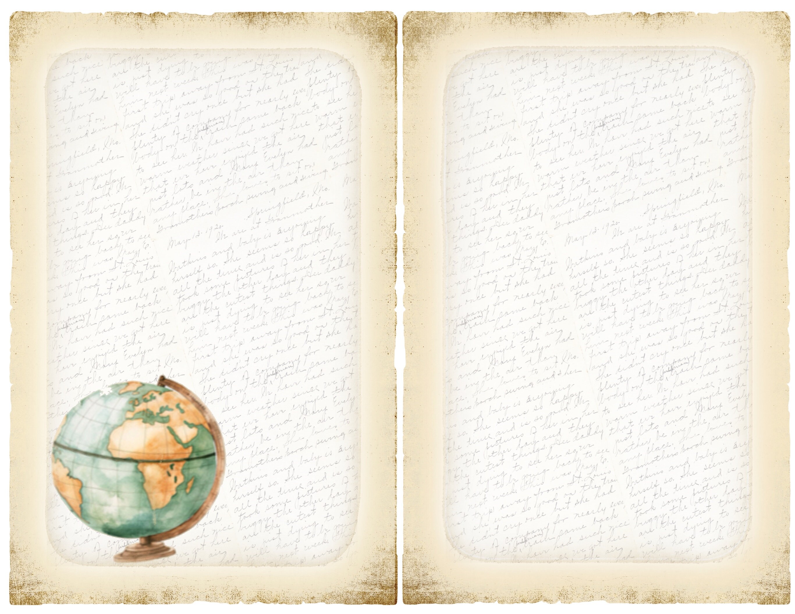 World Traveler Junk Journal Papers, Ephemera, Pockets, Maps, Pass Port ...