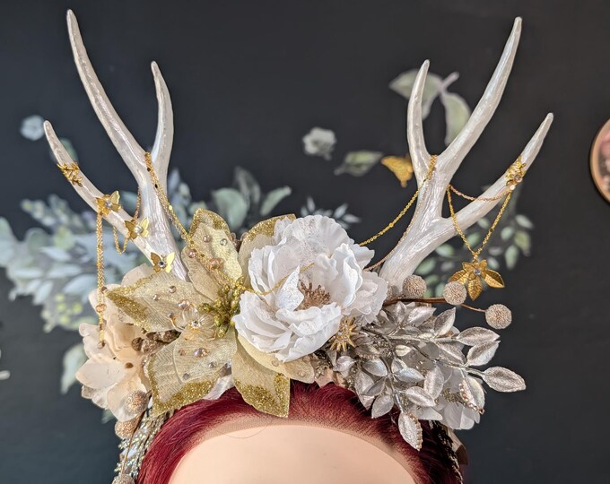 Gold Touched Faun Fantasy Style Antlers - Etsy