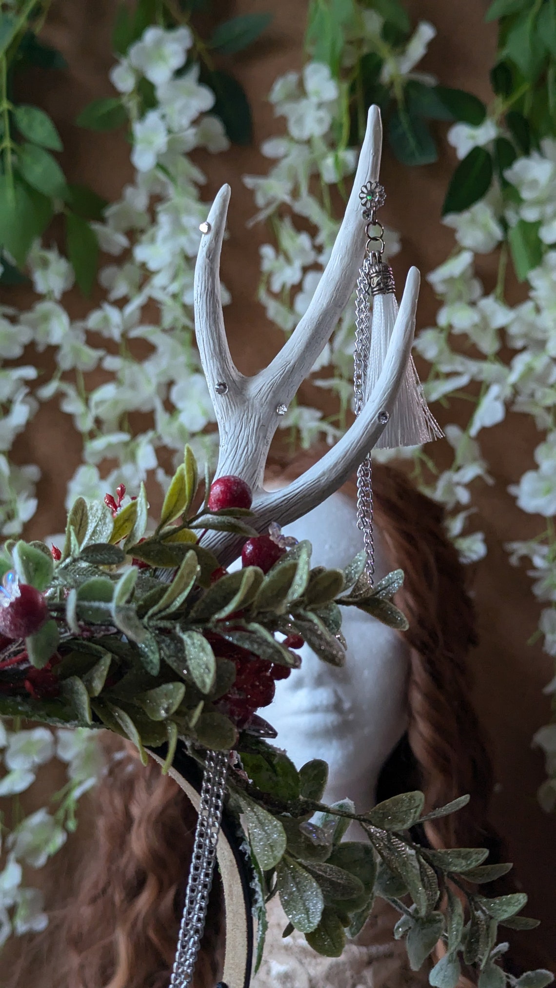 Winter Berries Faun Fantasy Style Antlers - Etsy