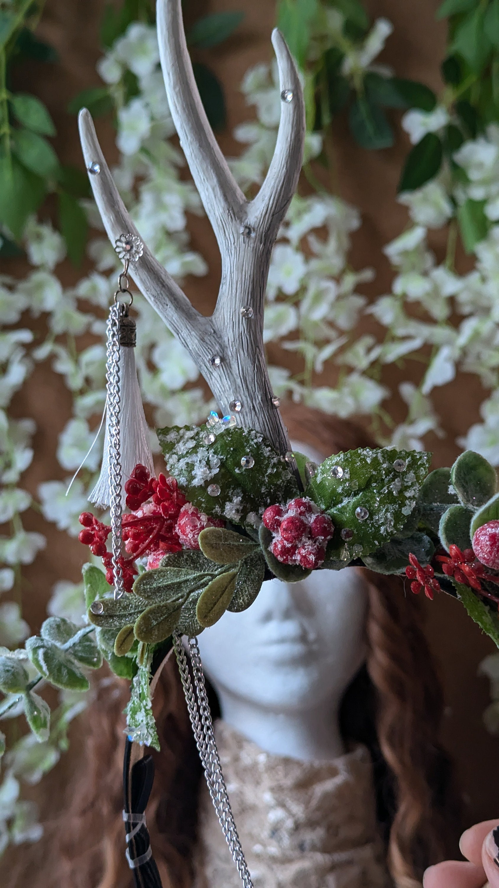 Winter Berries Faun Fantasy Style Antlers - Etsy