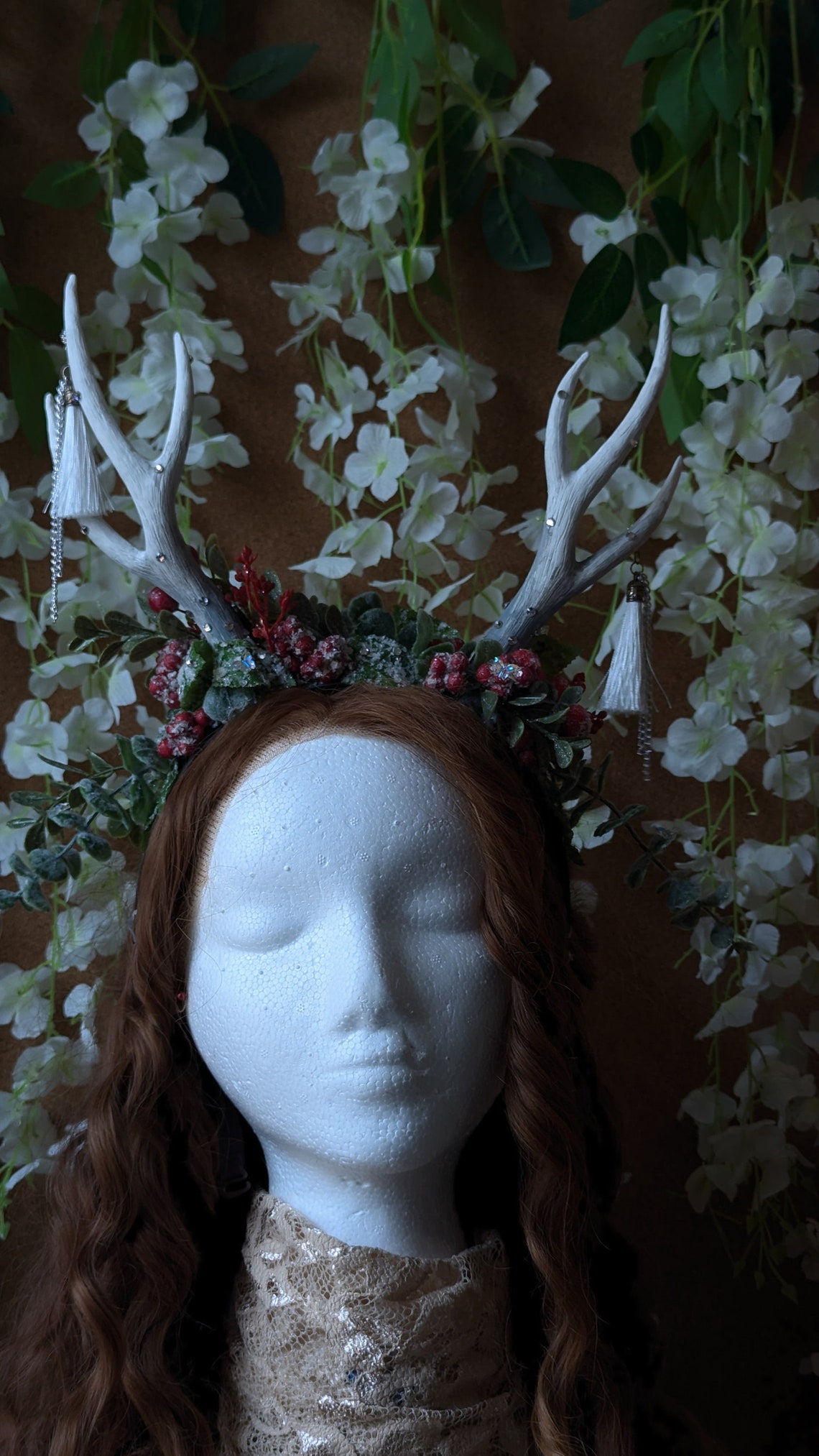 Winter Berries Faun Fantasy Style Antlers - Etsy