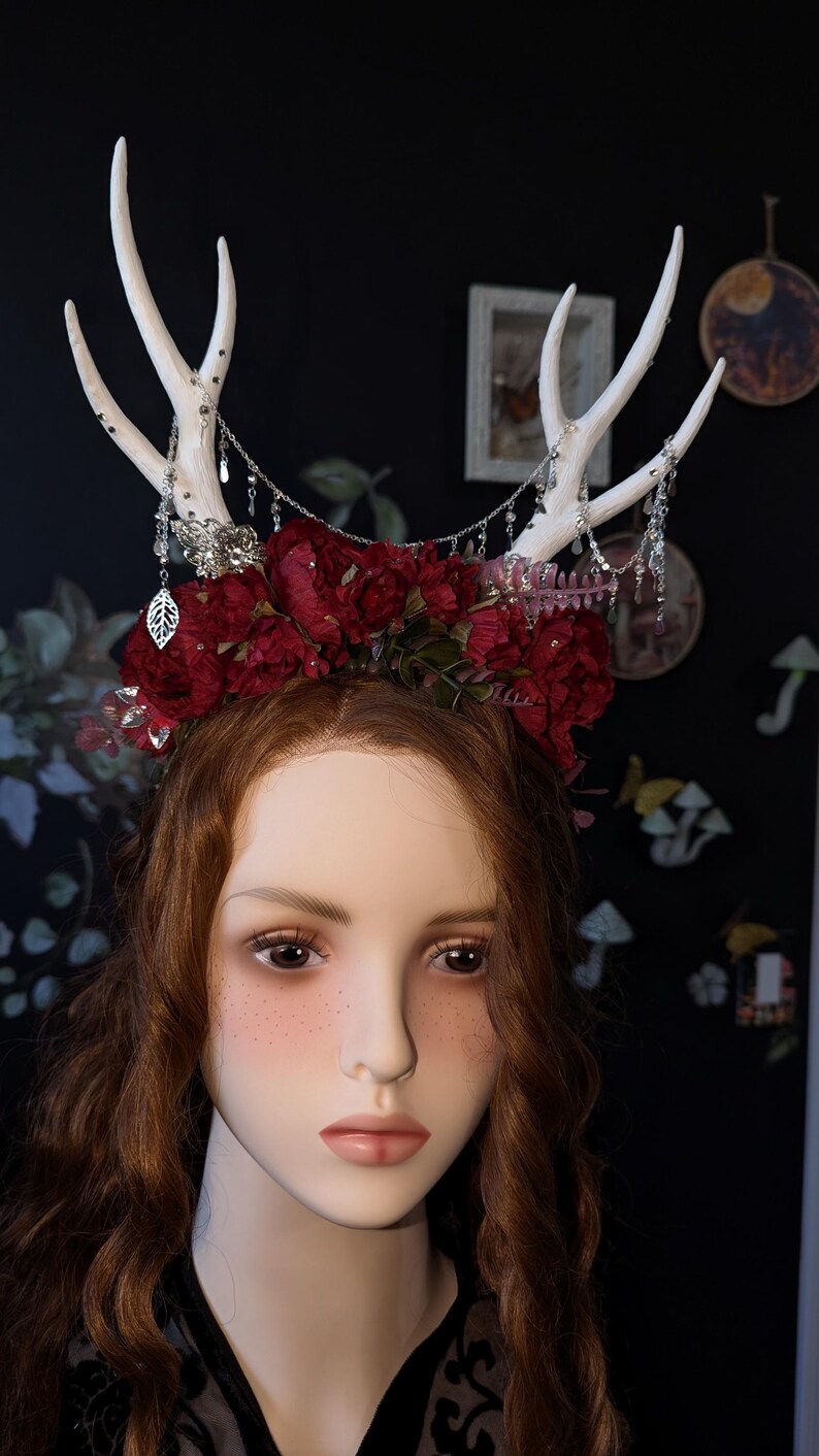 Elegant Red Faun Fantasy Style Antlers - Etsy