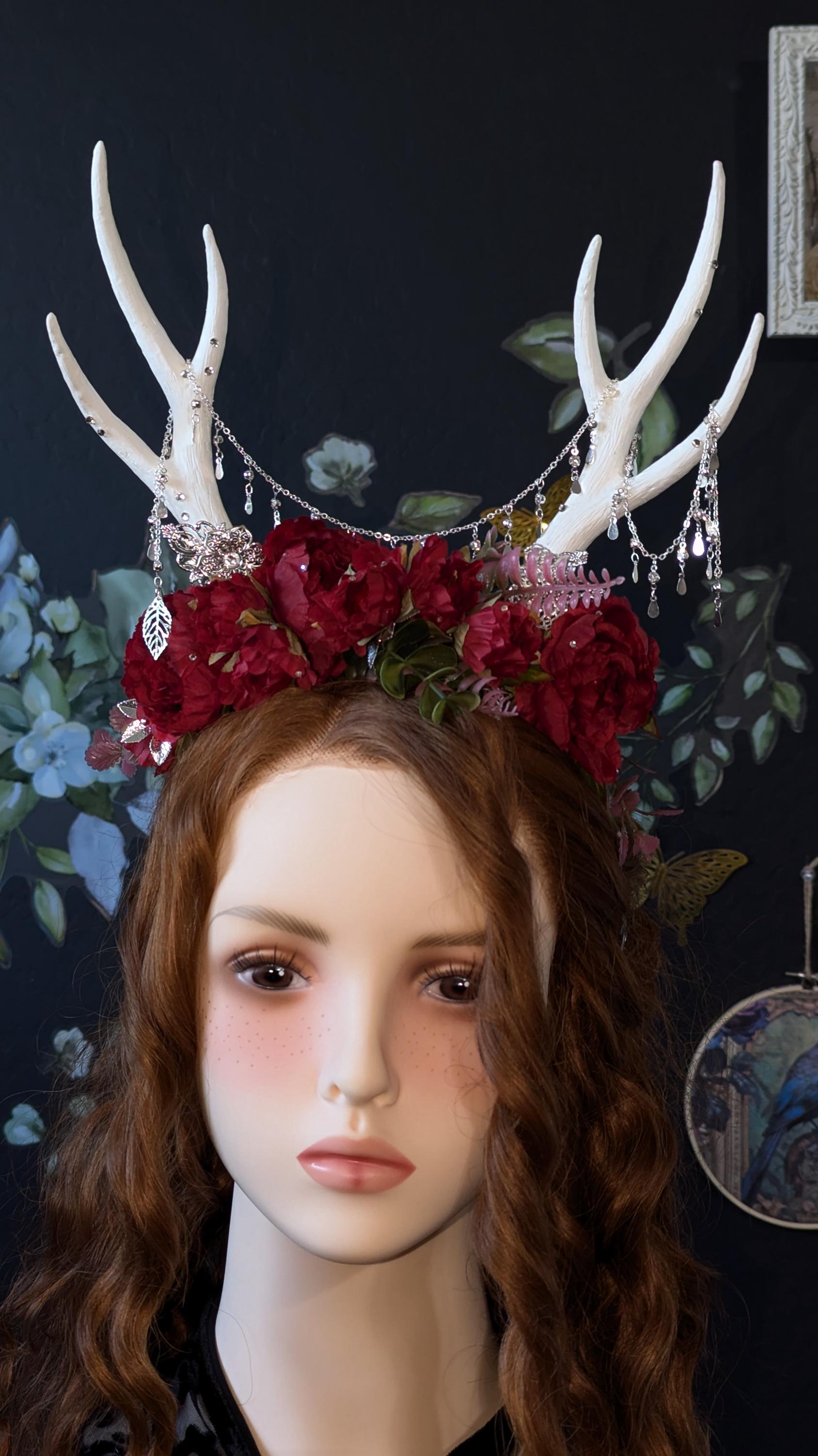 Elegant Red Faun Fantasy Style Antlers - Etsy