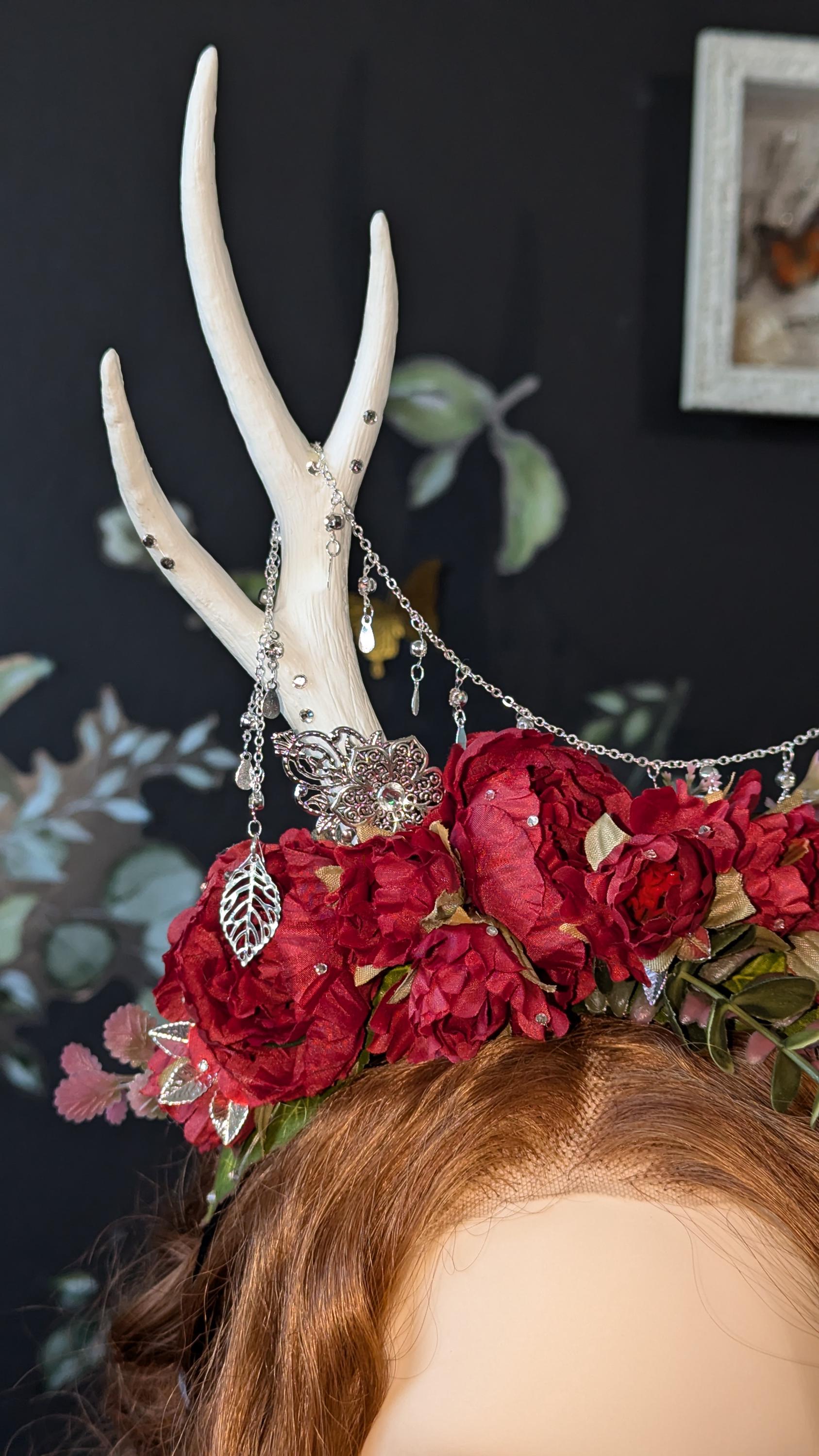 Elegant Red Faun Fantasy Style Antlers - Etsy