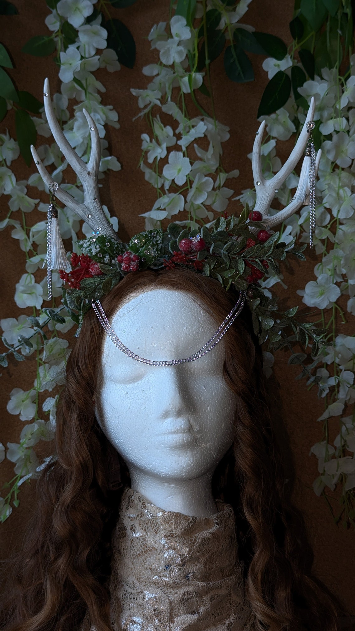 Winter Berries Faun Fantasy Style Antlers - Etsy