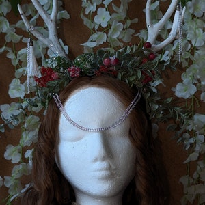 Winter Berries Faun Fantasy Style Antlers - Etsy