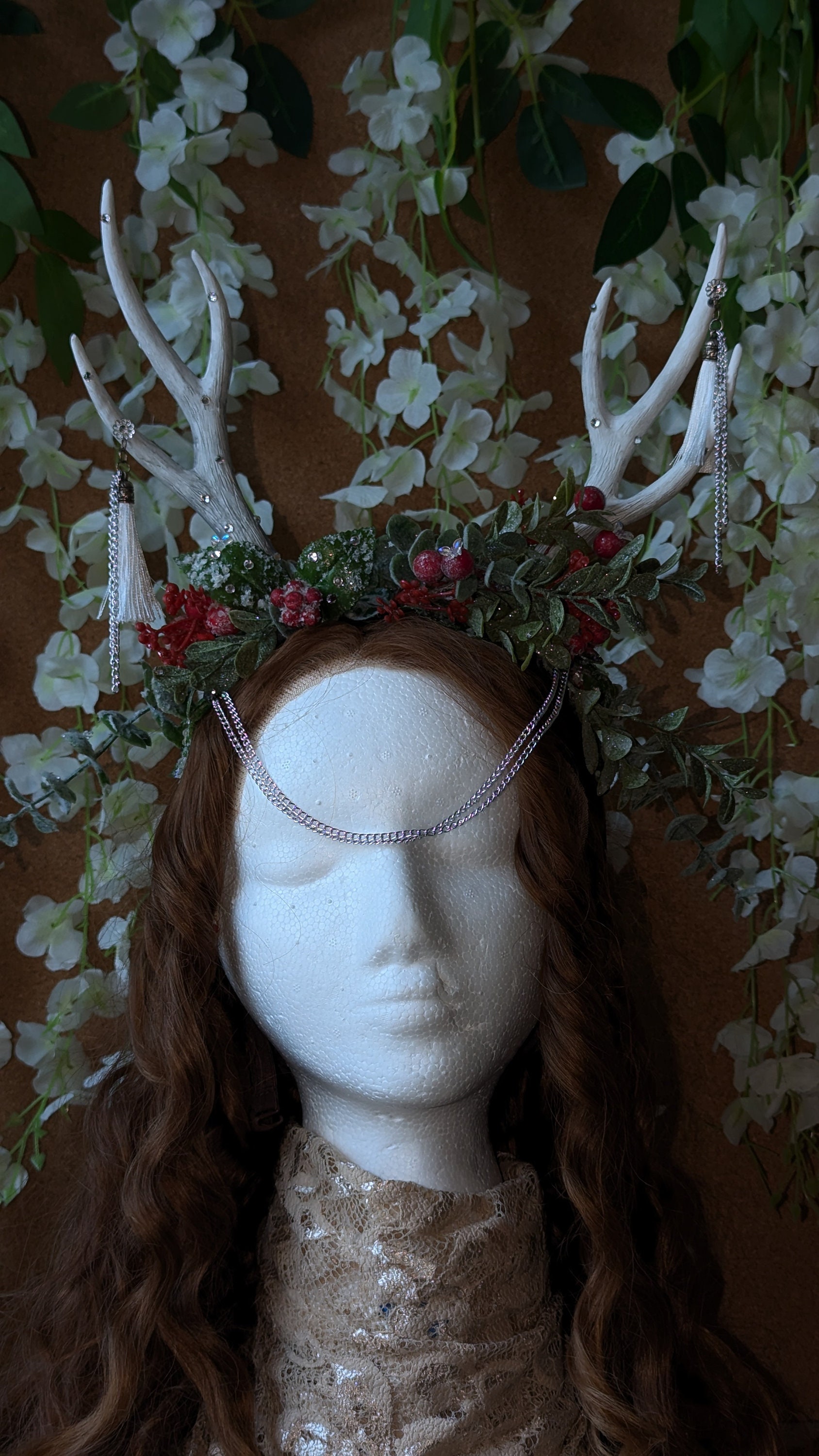 Winter Berries Faun Fantasy Style Antlers - Etsy