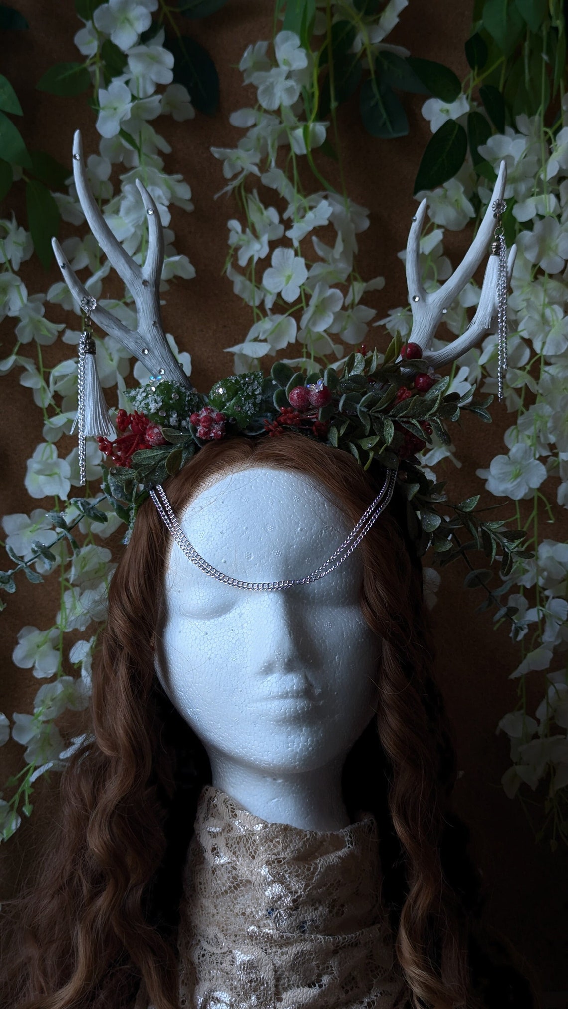 Winter Berries Faun Fantasy Style Antlers - Etsy