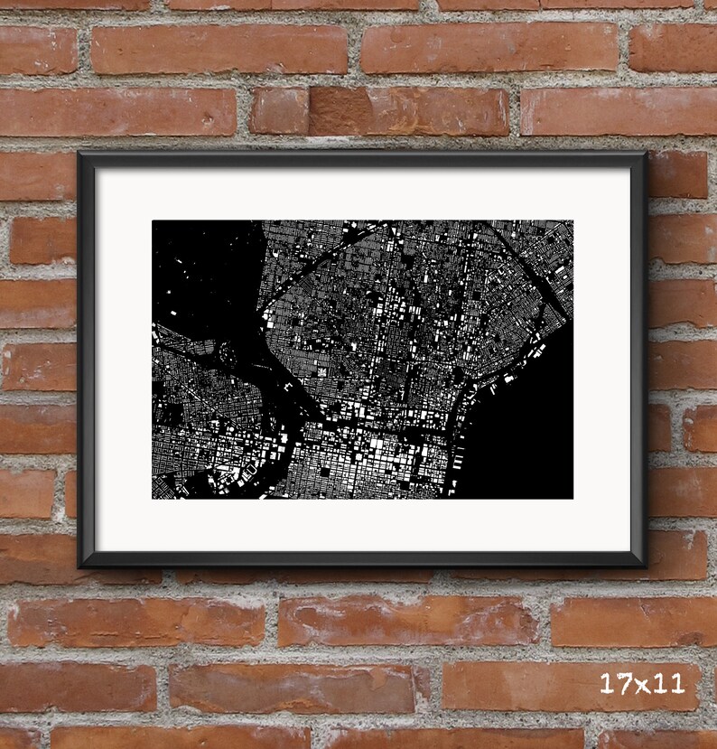 Philadelphia Buildings Map Art Print // Philadelphia Poster - Etsy
