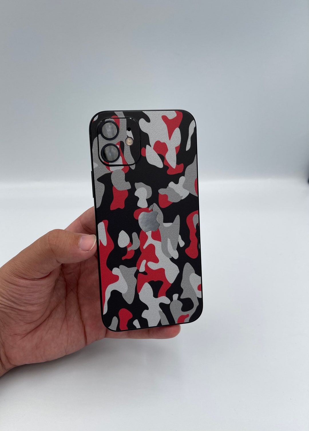 BOGO Red Gray Camo iPhone 15 Pro/ Max Skin, iPhone 14, 14 Pro/ Plus ...